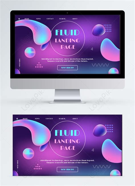 유체 요소 방문 페이지 Ui 웹 Ui 디자인 이미지 사진 465501024 무료 다운로드