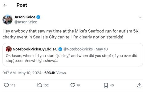 Jason Kelce Addresses His Stance On Using Steroids