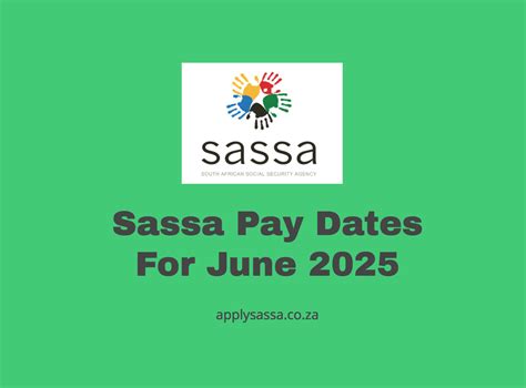 Sassa Pay Dates For June 2025 Sassa Grant 2025