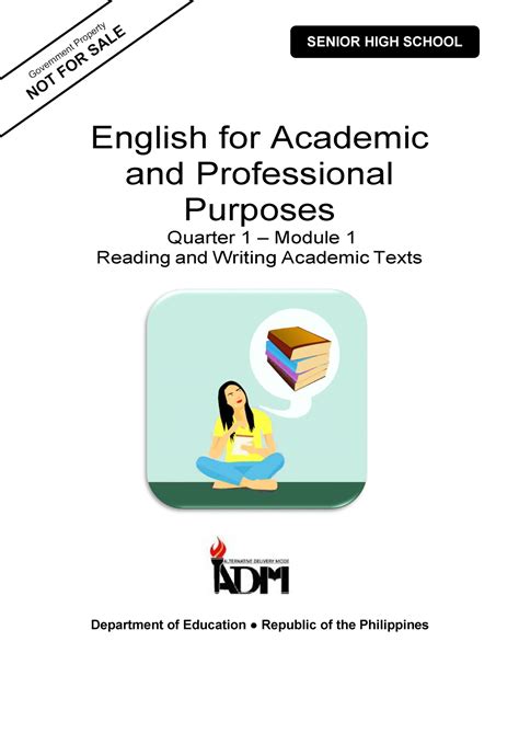Eapp12 Q1 Mod1 Reading And Writing Academic Texts Ver3 English For