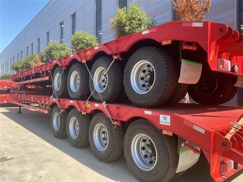 Vehicle Master 3 Axle 60 80 Tons Heavy Duty Gooseneck Low Loader Low