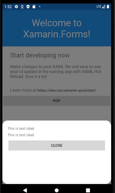 Xamarin Forms Popup From Bottom Of Screen Microsoft Qanda