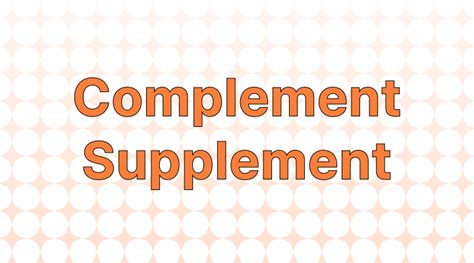 How To Use Complement Vs Supplement In A Sentence Done