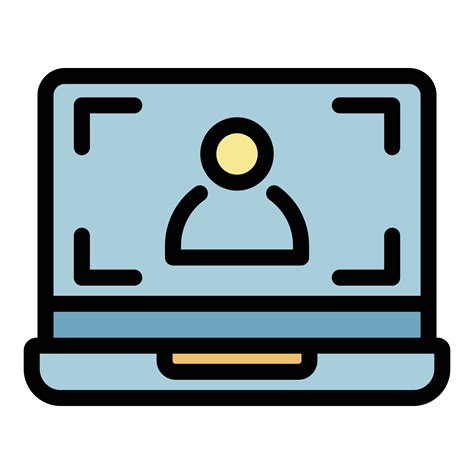 Laptop Screen Record Icon Color Outline Vector 15040685 Vector Art At Vecteezy