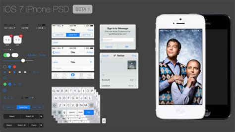 Free Complete IOS GUI Photoshop Template Master Script