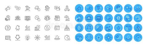 Search Photo Smile And Megaphone Line Icons Pack For Web App Color Icon Buttons Vector Stock