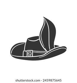 Musketeer Hat Icon Silhouette Illustration Accessory Stock Vector