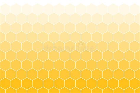 Honeycomb Grid Tile Seamless Background Or Hexagonal Cell Texture In Color Yellow Or Gold With