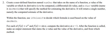 Solved Create A User Defined Function Named NumDer That Chegg