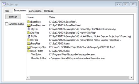 Project Window SysCAD Documentation