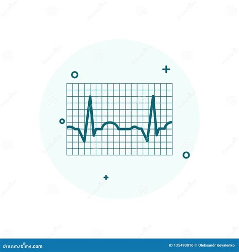 Ecg Icon Electrocardiography Vector Illustration Stock Vector