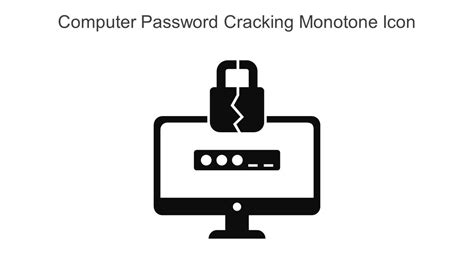 Computer Password Cracking Monotone Icon In Powerpoint Pptx Png And Editable Eps Format Ppt Template
