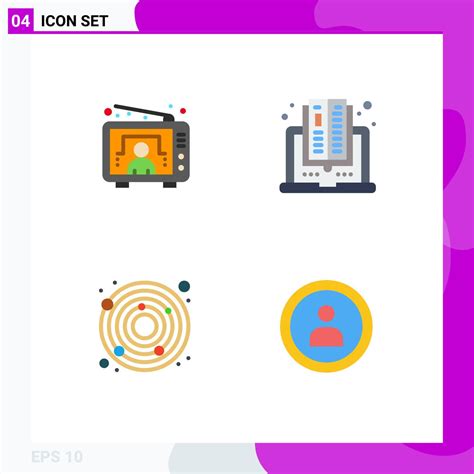 4 Universal Flat Icons Set For Web And Mobile Applications