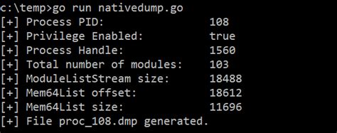 Nativedump Update Python And Golang Ports Ricardo J Ruiz Fernández