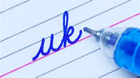 How To Write English Cursive Writing Connections Letters U A To Z Cursive Handwriting