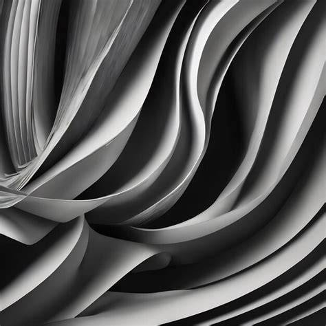 Premium Photo Bended Black And White Liens Illustration Background