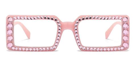 Michael Rectangle Pink Glasses For Women Lensmart