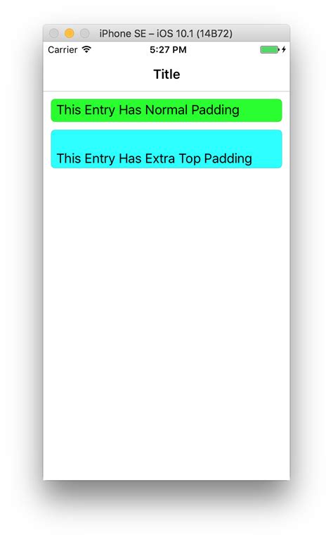 C How To Set Top Padding Of Entry In Xamarin Forms Stack Overflow
