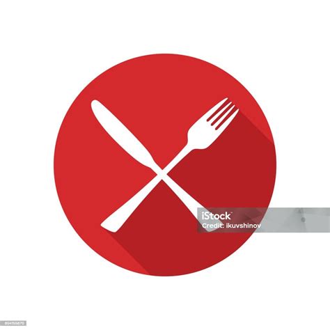 나이프와 포크 아이콘입니다 평면 스타일에 벡터 실루엣입니다 개체 그룹에 대한 스톡 벡터 아트 및 기타 이미지 개체 그룹 검은색 그릇 Istock