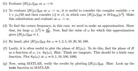 Solved Problem 2 In This Problem We Explore Bode Plots As Chegg Com