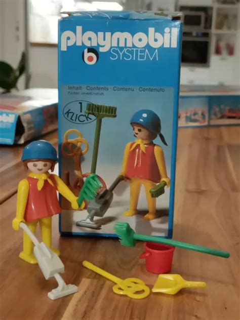 Playmobil Dame Femme De M Nage Aspirateur Klicky Bo Te Vintage