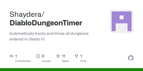 GitHub Shaydera DiabloDungeonTimer Automatically Tracks And Times All Dungeons Entered In