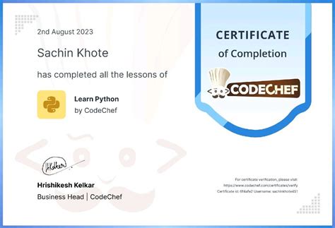 Sachin Khote On Linkedin Codechef Python Pythonprogramming