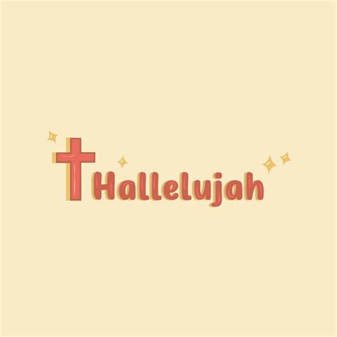 Halleluja Text Typografie Religions Zitat Premium Vektor
