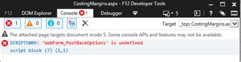 C Aspnet Webformpostbackoptions Is Undefined Error Only Occurs In Server For One Page