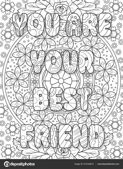 Hand Drawn Doodle Floral Pattern Coloring Book Page Stock Illustration