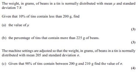 Exam Questions Calculating The Mean And Standard Deviation ExamSolutions