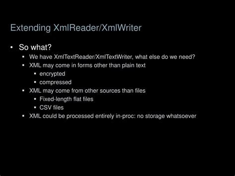 Ppt Extending Systemxml Powerpoint Presentation Free Download Id
