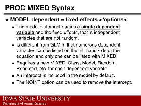 Ppt Use Of Proc Mixed To Analyze Experimental Data Powerpoint Presentation Id6637172