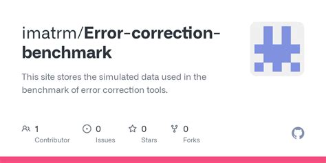 GitHub Imatrm Error Correction Benchmark This Site Stores The Simulated Data Used In The