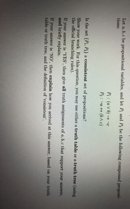 solved let a b c be propositional variables and let p