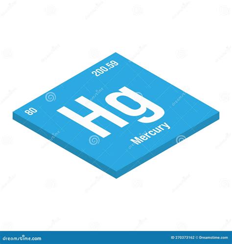 Mercury Hg Periodic Table Element Stock Illustration Illustration