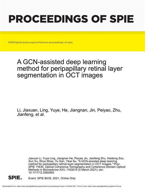 Pdf A Gcn Assisted Deep Learning Method For Peripapillary Retinal