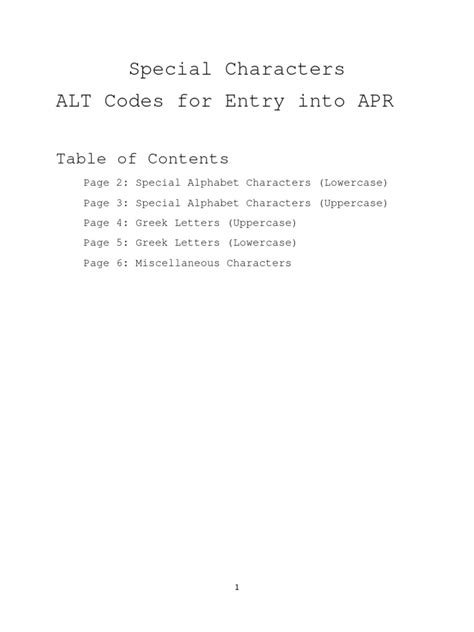 Entering Special Characters In Apr Pdf Greek Alphabet Western