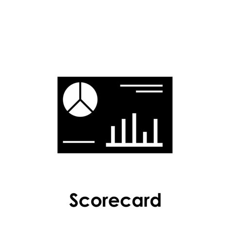 Scoreboard Chart Pie Scorecard Vector Icon Illustration 23040234