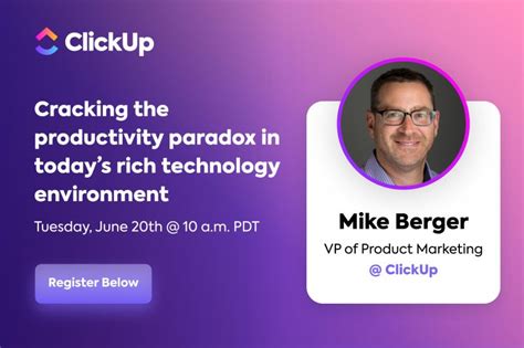 Clickup On Linkedin Webinar Productivity