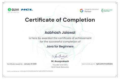 Java Programming Learningjourney Galgotiasuniversity Guvi