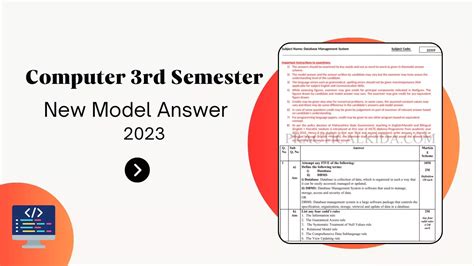 msbte computer 3rd semester previous year model answer papers