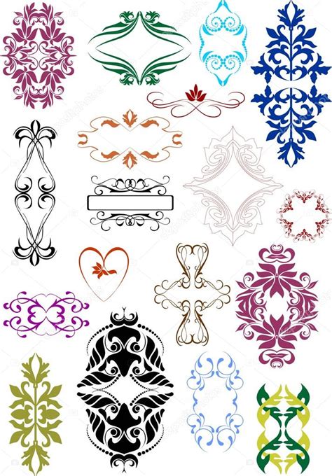 Set Of Decorative Elements Stock Vector Galinashpak