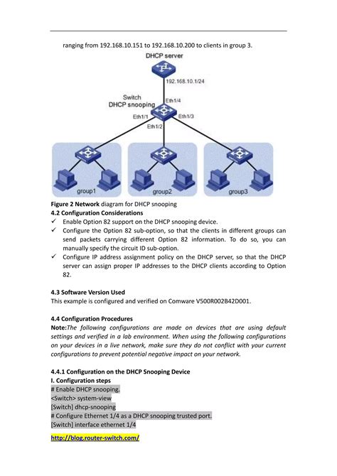 dhcp snooping option 82 configuration pdf