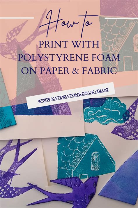 Polystyrene Tile Printing On Paper And Fabric — Kate Watkins Artist And Printmaker Block
