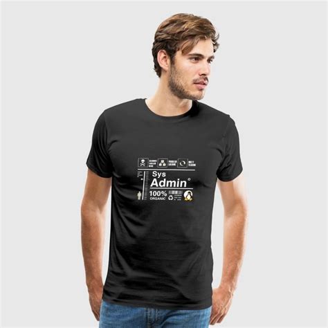 Sys Admin Penguin Computer Nerd Pc Cpu Mens Premium T Shirt