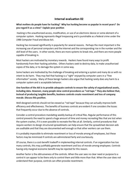 Internal Evaluation 02 Pdf Databases Security Hacker