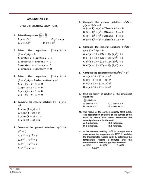 assignment 11 de questions pup ece r miranda page 1 assignment