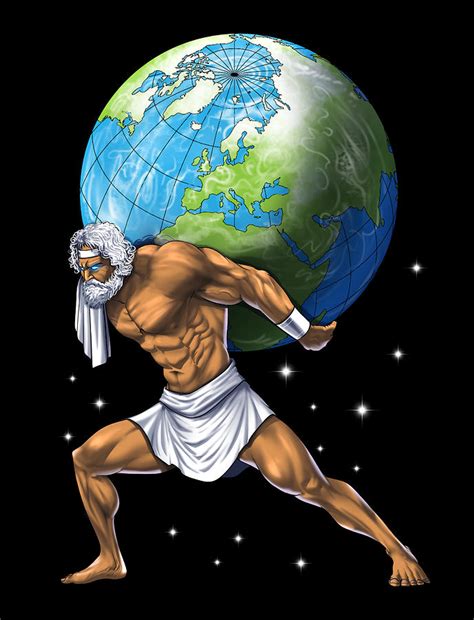 Greek Mythology God Atlas Digital Art By Nikolay Todorov Pixels Merch