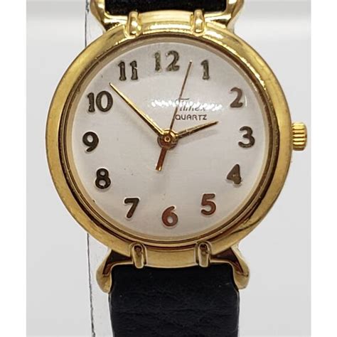 Timex Accessories Timex Mens Watch Large Face With Gold Trim 377 Ba